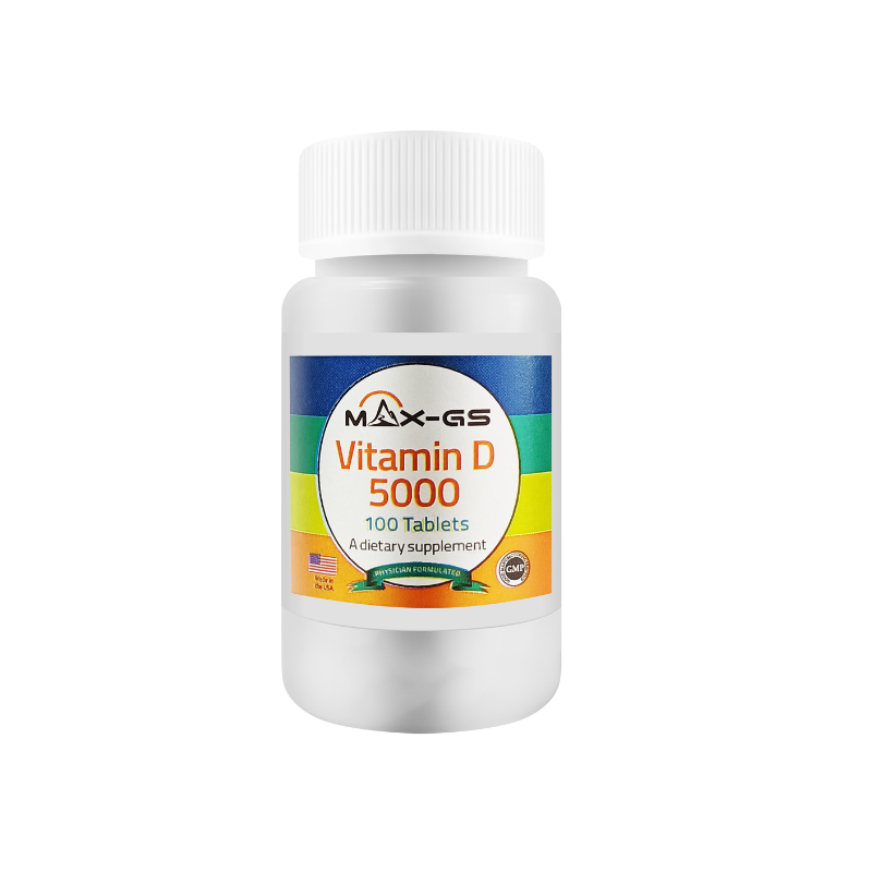 MAX-GS Vitamin D 5000IU 100 Tbls 维生素D 5000IU 100粒